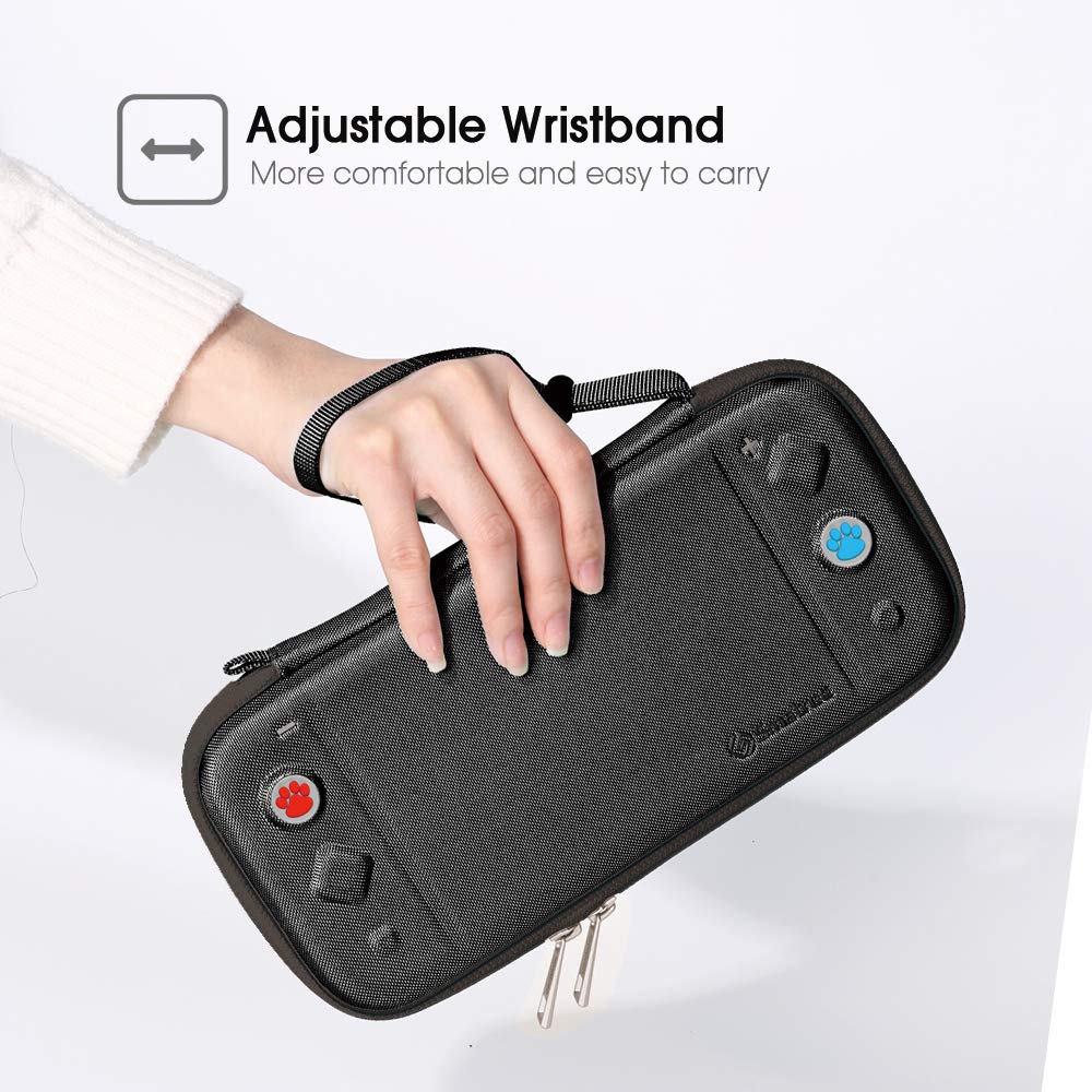 Smatree Hard Shell Carry Case for Nintendo Switch with 10 Game Cartridges, Protective Storage Case for Travel(Black)