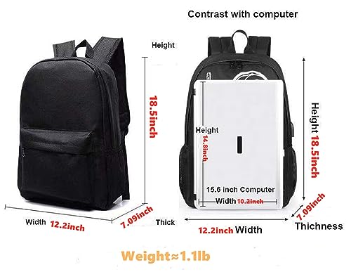 IRYZE Teen Cristiano Ronaldo Bookbag-Student Multifunction Canvas Knapsack Wear Resistant Casual Travel Daypack for Outdoor