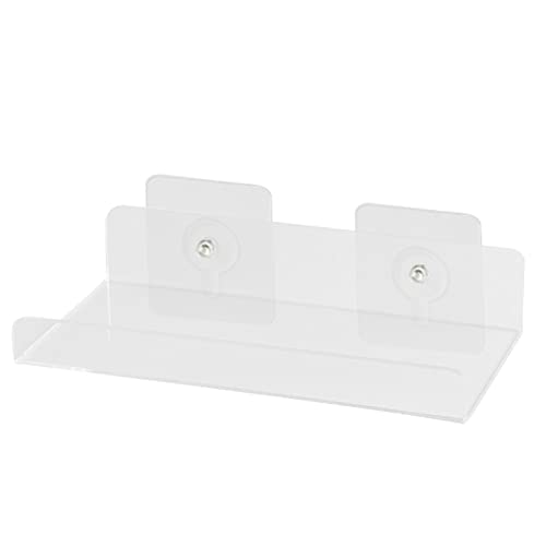 Die Camera Shelf | Firm Mini Clear Shelf with Removable Rail,Small Wall Shelf Adhesive Shelf Home Wall Rack for Cameras Character Collections