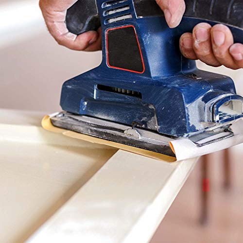Dura-Gold Premium 320, 400, 600, 800, 1000 Grit 2-2/3" x 9" Sheet Size Gold Sandpaper with Hook & Loop Backing, 5 Each, 25 Total - Sanding Wood Woodworking, Automotive, Finishing Sander, Hand Blocks