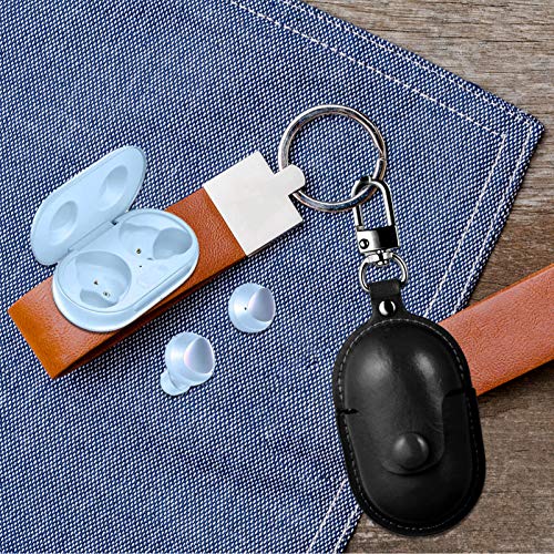 Hemobllo Wireless Earbuds Case Leather Headset Box Cover Shockproof Protective Case Compatible for Galaxy Buds Black