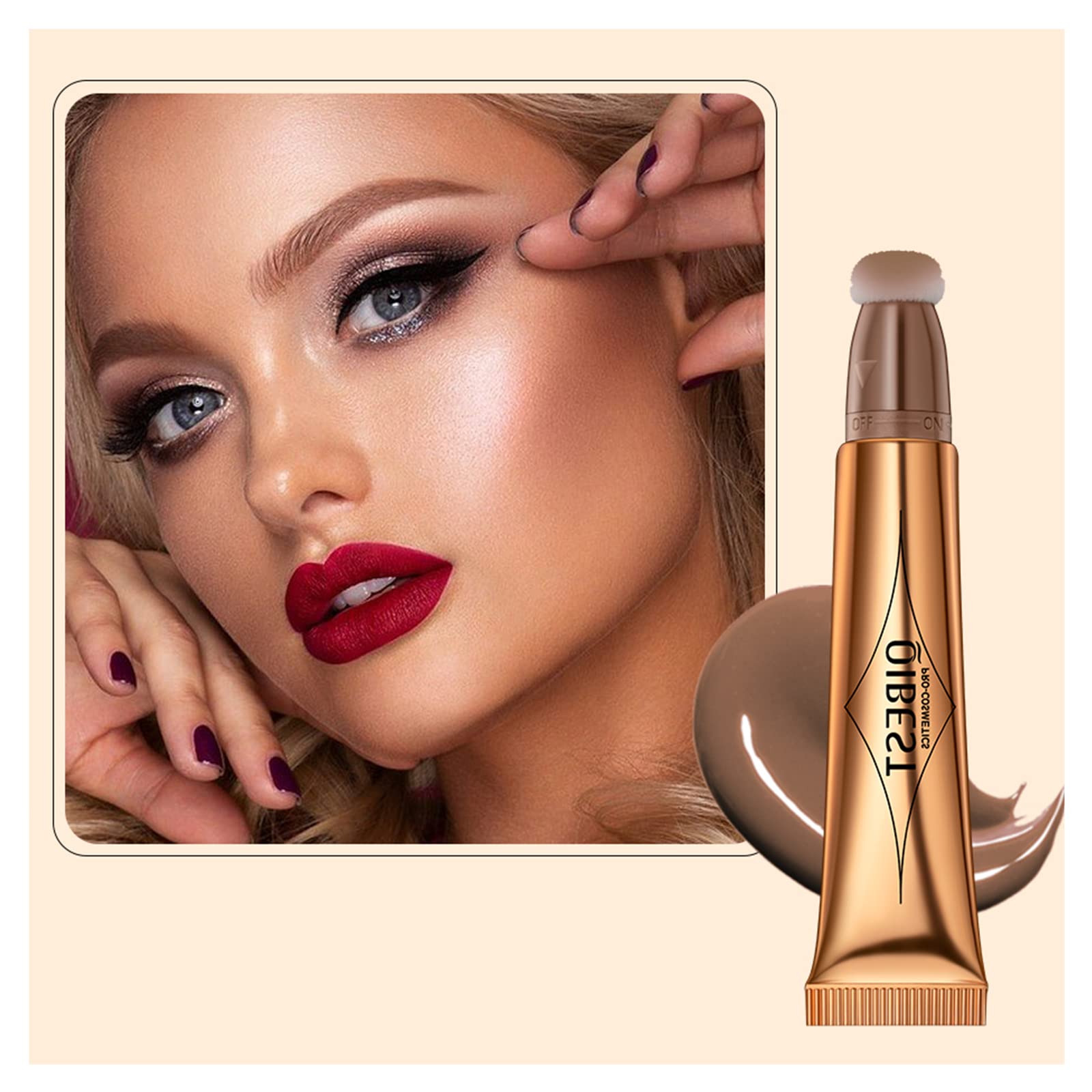 Face Concealer Full Coverage Contour Stick Long Lasting & Smooth Matte Flawless Creamy Liquid Bronzer Liquid Contour Wand