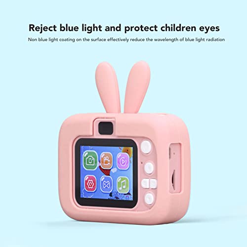 Children Digital Camera 20MP 400mAh 1080P USB 2in Color Display Automatic Focusing Kid Student Digital Camera Games Kids Electronics Personal Video Players Accessories (Pink) Ele