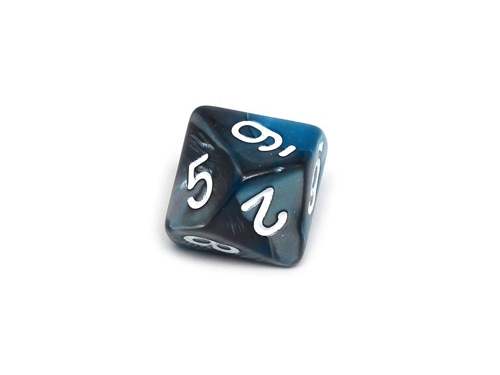 Ten Count Teal and Grey Granite D10 Collection - 10 Count Pack of Matching Numbered 10 Sided Dice - Perfect for Tabletop War Games, RPGs, and Educational Use