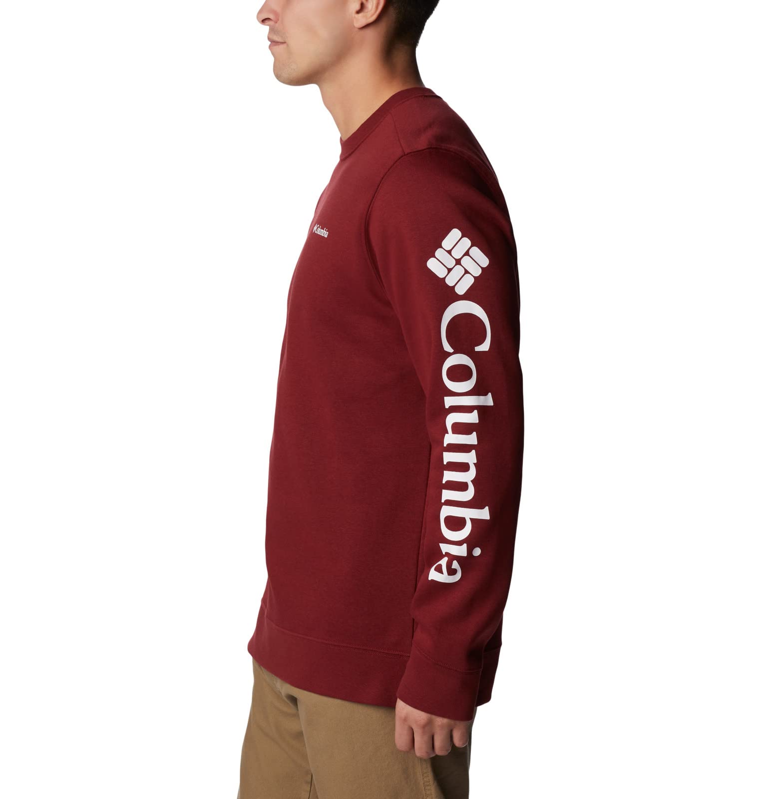 Columbia Men's Trek Crew, Red Jasper/CSC Sleeve Logo, Large