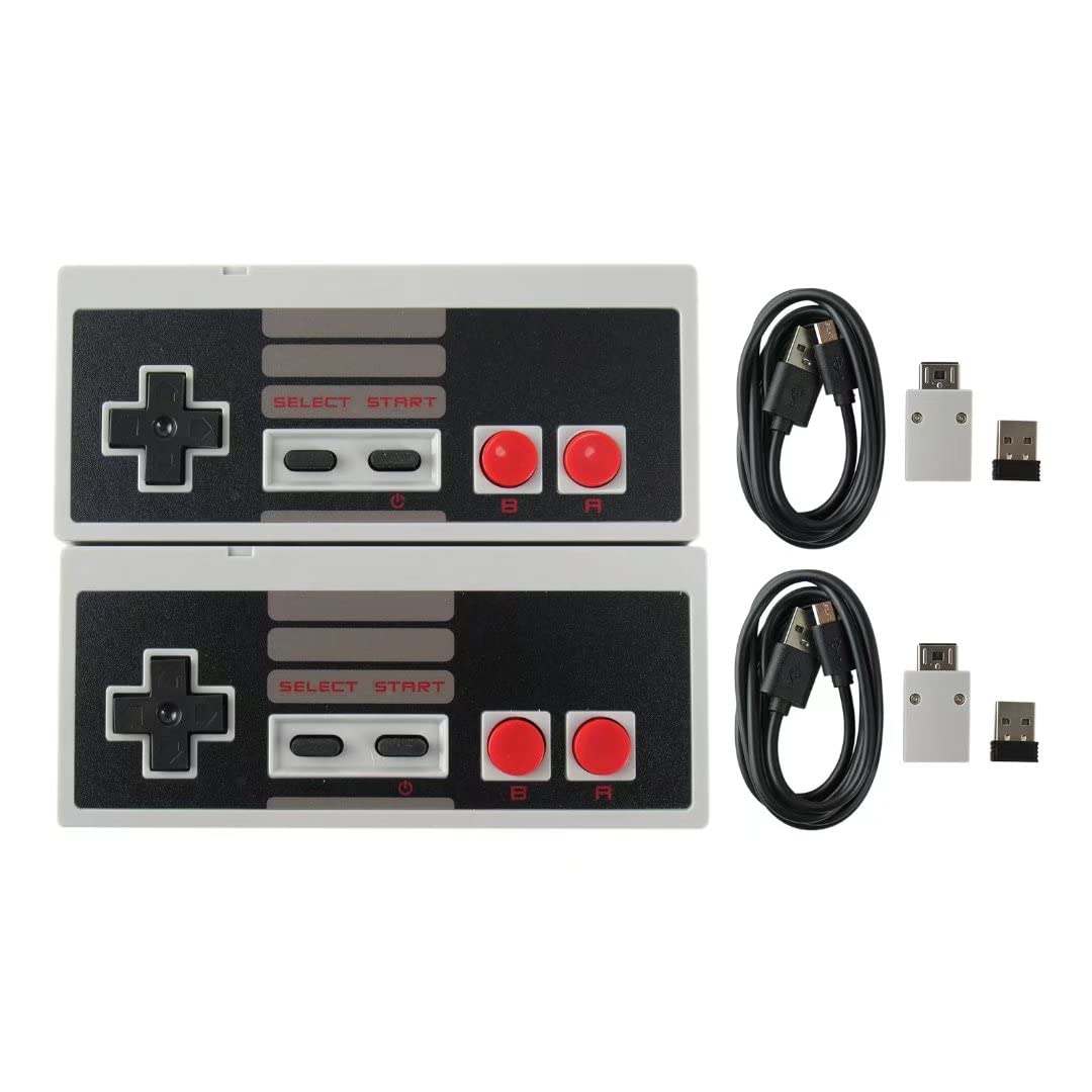 USonline911 2X 2.4GHz Game Console Wireless Controller Joystick Gamepad for Nintend Entertainment System NES Mini Classic Edition