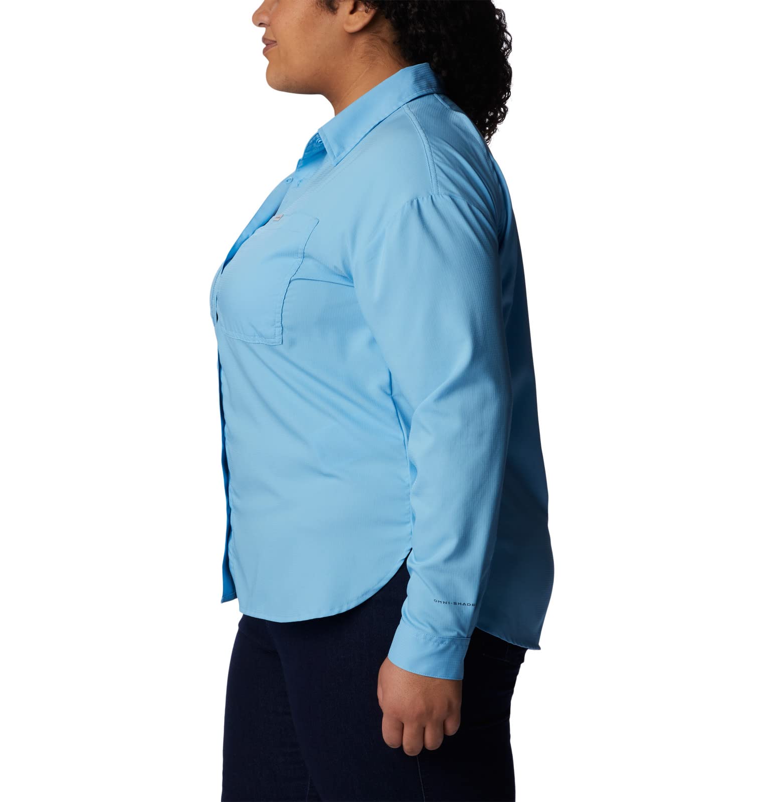 Columbia Women's Silver Ridge Utility Long Sleeve Shirt, Vista Blue, X-Large