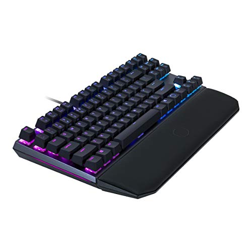 Cooler Master MK730 Tenkeyless Gaming Mechanical Keyboard with Red Switches, Cherry MX, RGB Per-Key Lighting and Removable Wrist Rest