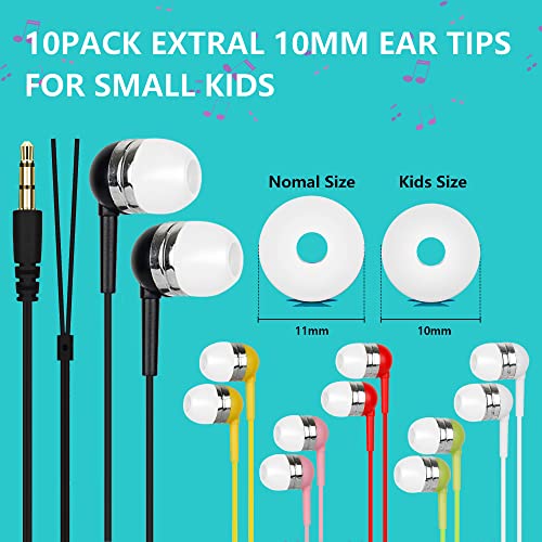 Hi world ZXQZYM 30 Packs Bulk Earbud Headphones for Classroom Kids,Wholesale Earphones Individually Bagged for Students,School,Library,Museums(Multi Color)