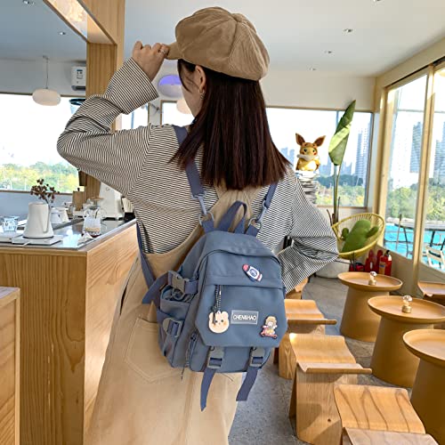 Ritatte Cute Mini Backpack with kawaii Pins Accessories Pendant for Women Aesthetic Mini Crossbody Bag Shoulder Bag(Blue-65, One Size)