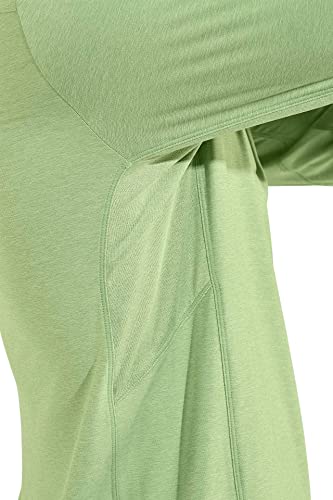 Coolibar UPF 50+ Men's Agility Performance Pullover - Sun Protective (X-Large- Spring Green Heather)