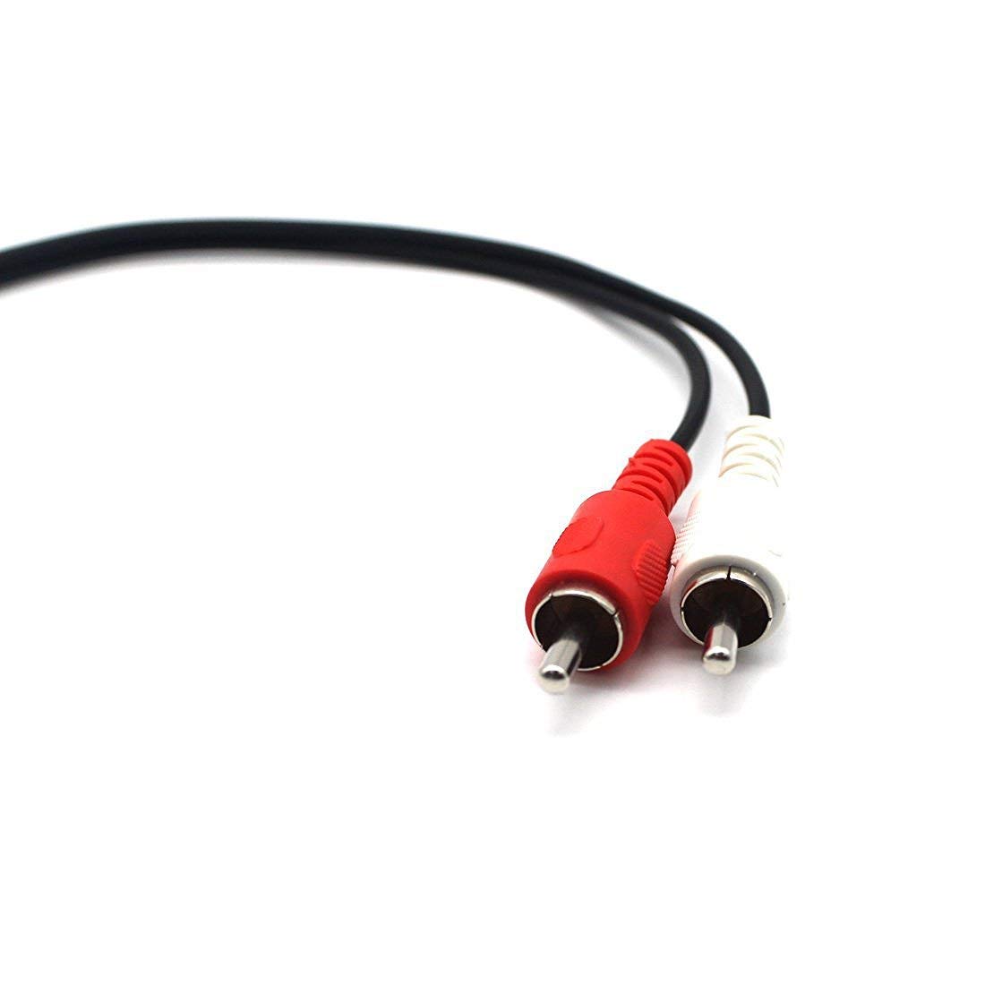 Qaoquda DIN 5 Pin to RCA Cable, 1.5Ft/50cm 5-Pin Din Female to 2 RCA Male Audio Adapter Cable for Electrophonic Bang & Olufsen, Naim, Quad, Stereo Systems