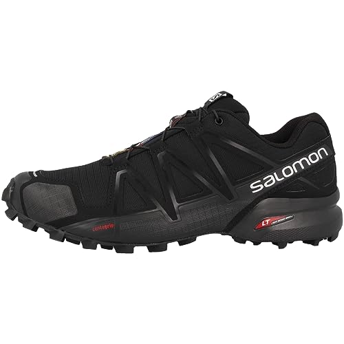 Salomon Men's Speedcross 4 Trail Running, Black/Black/Black Metallic, 10.5
