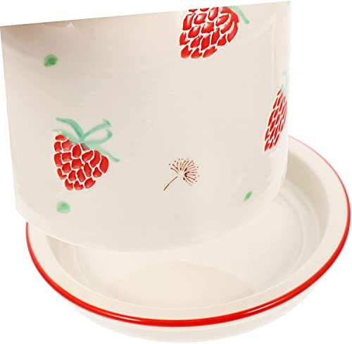 chopstick 2pcs Forks Cup Kitchen Strawberry Holder Ceramic Counter Decor Chopsticks Drying Ladles Organizer Tray with Household Storage Crock Bottom Cage Rack Desktop Silverware Cutlery holder