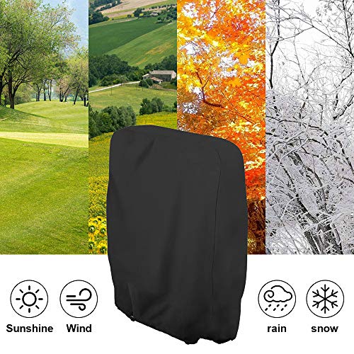 Naiveroo Outdoor Zero Gravity Folding Chair Cover Waterproof Dustproof Lawn Patio Furniture Covers All Weather Resistant 28"x43"(Black)