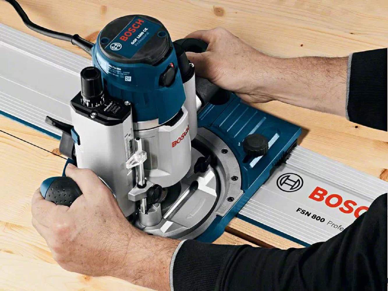 Bosch Professional 1600Z0000G Adapters for The Fsn Ofa Guide Rail, for Use During Guided Routing with Bosch Fsn Guide Rails, Blue