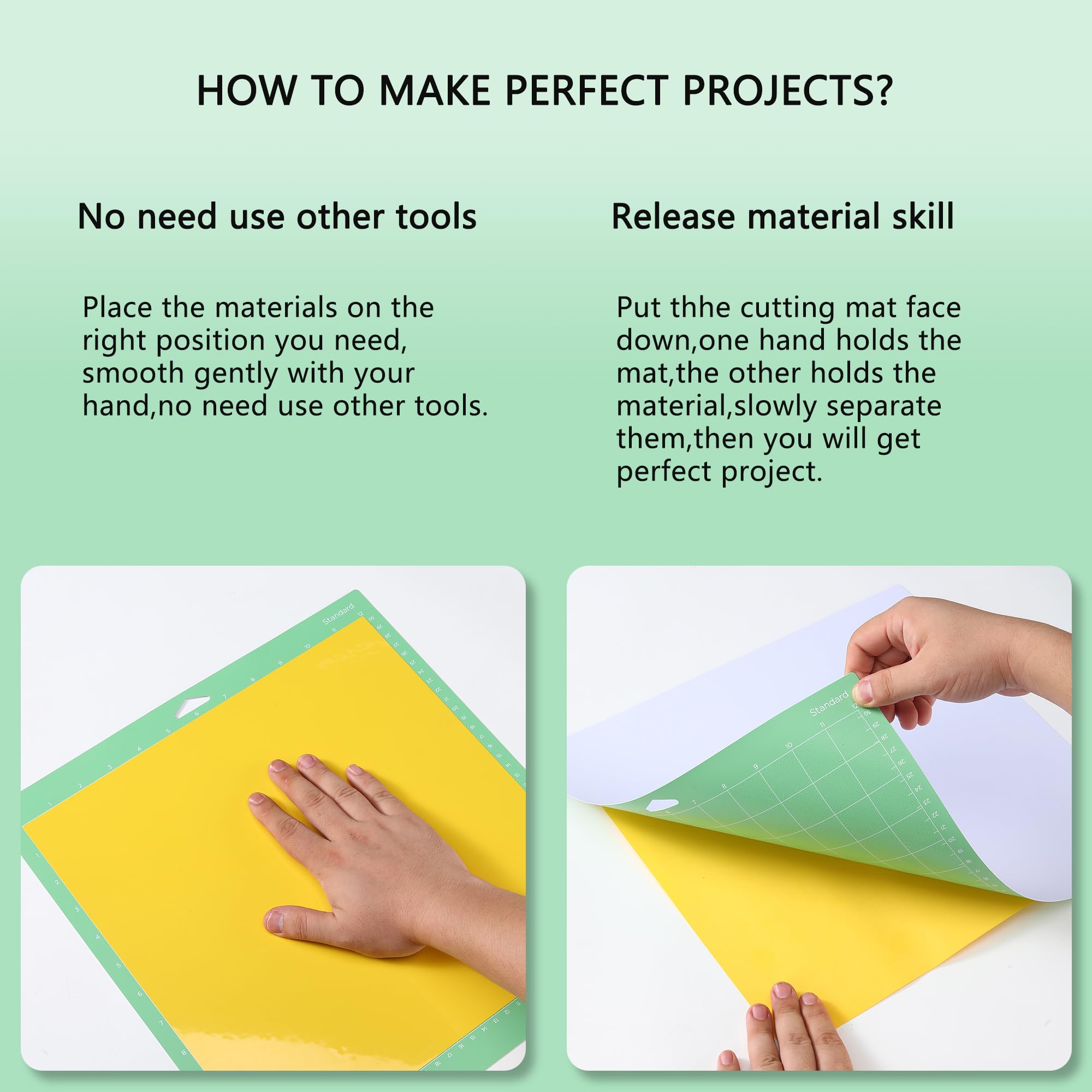 Cutting Mat for Cricut Maker 3/Maker/Explore 3/Air 2/Air/One,Sticky Quilting Cutting Mats Compatible with Cricut Machines (12X12in (3 pcs Standard Grip))