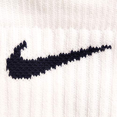 Nike Elite Basketball Crew Socks X-Large (Fits Men Size 12-15) White, Navy SX7626-101