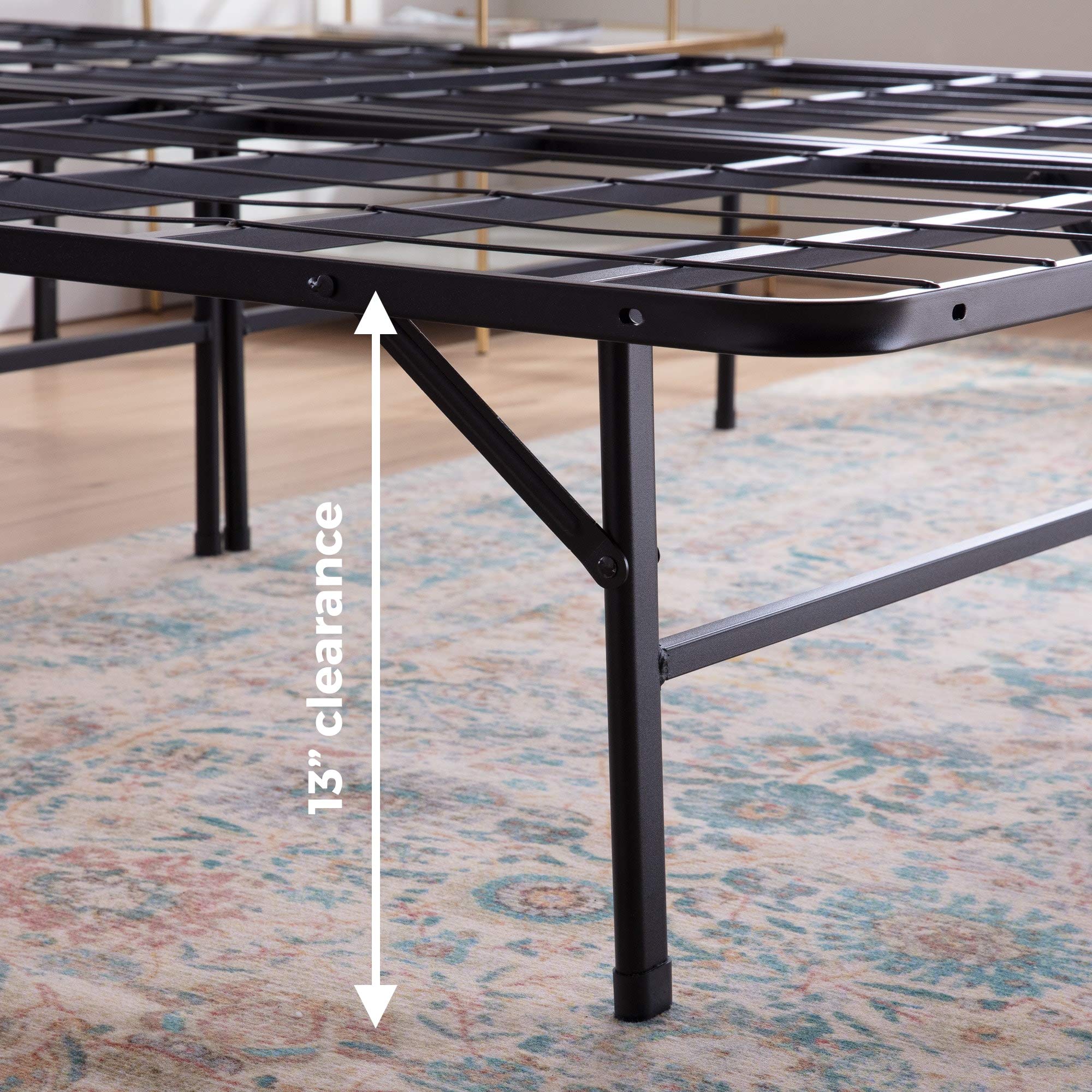 Linenspa 5 Inch Gel Memory Foam Mattress with Linenspa 14 Inch Folding Platform Bed Frame - Full
