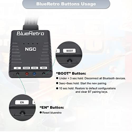 RetroScaler Wireless Controller Adapter - Bluetooth Controller Adapter for NGC Game Console, Compatible with PS3/PS4/PS5, Xbox One S, Series X/S, Switch Pro, Video Game Converter to NGC System
