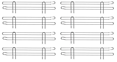 Quantum Storage SL18-8 8-Pack Side Ledge for 18" Deep Wire Shelving Units, Chrome Finish, 1" Width x 18" Length x 4" Height