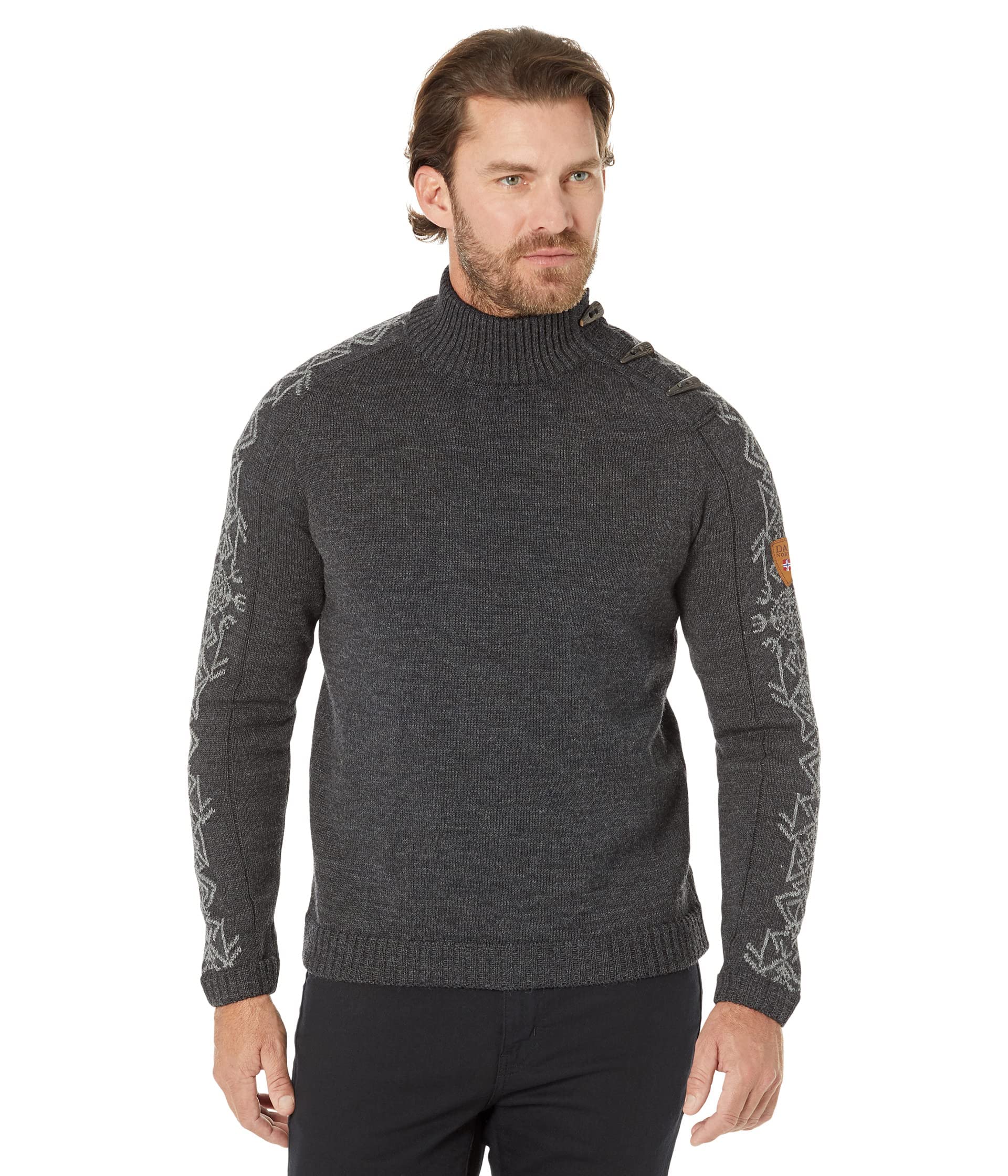 Dale of Norway Sigurd Men’s Sweater Norwegian Wool Mock Neck Sweater for Men