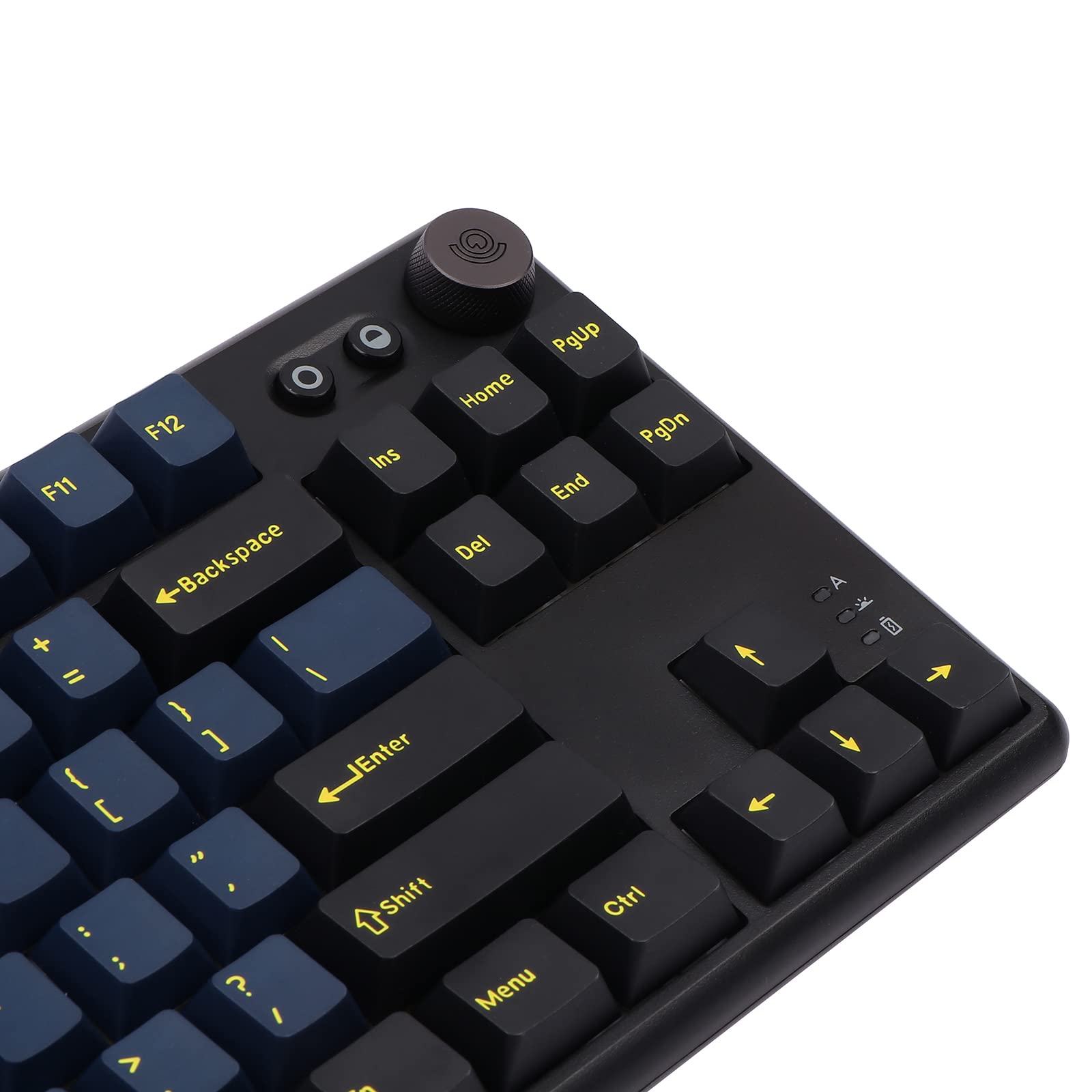 EPOMAKER Wireless Gaming Keyboard and Coiled Cable Combo, ABM084 75% Hot Swappable Triple Mode Keyboard, Mix Aviator Coiled USB Cable for Mac/Win/Gamers(Gateron G-pro Yellow)