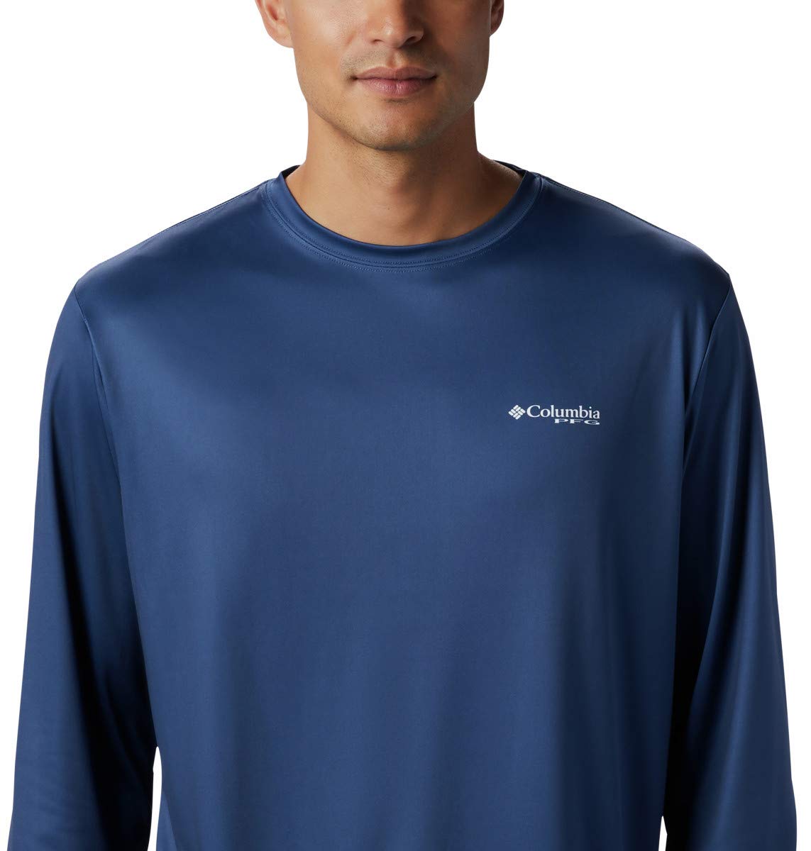 Columbia Men's PFG Fish Series Ii Terminal Tackle Long Sleeve, Carbon/Bass, 3X
