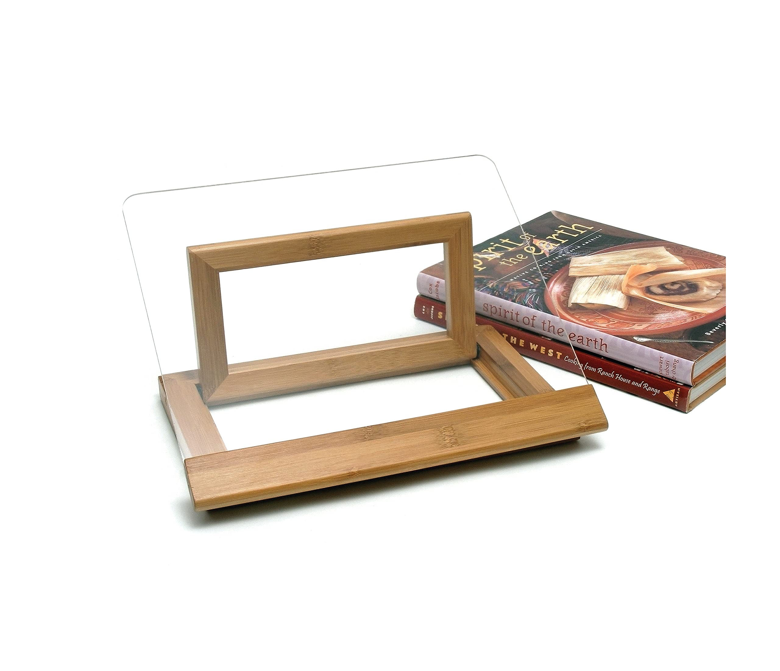 Lipper International 8815 Bamboo Wood and Acrylic Cookbook Holder, 12-1/2" x 9-1/4" x 6-3/4"