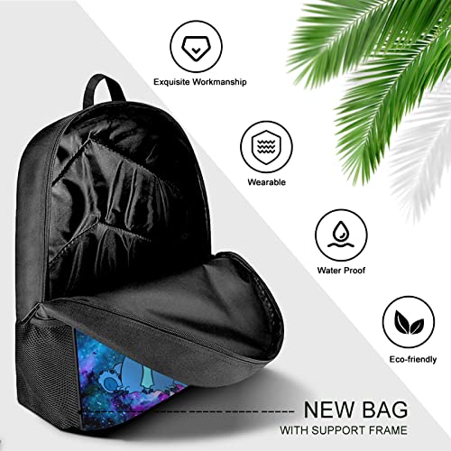 Kunwioz Cartoon Backpack 17 Inch Casual Lightweight Multifunction Backpacks Sports Travel Daypack