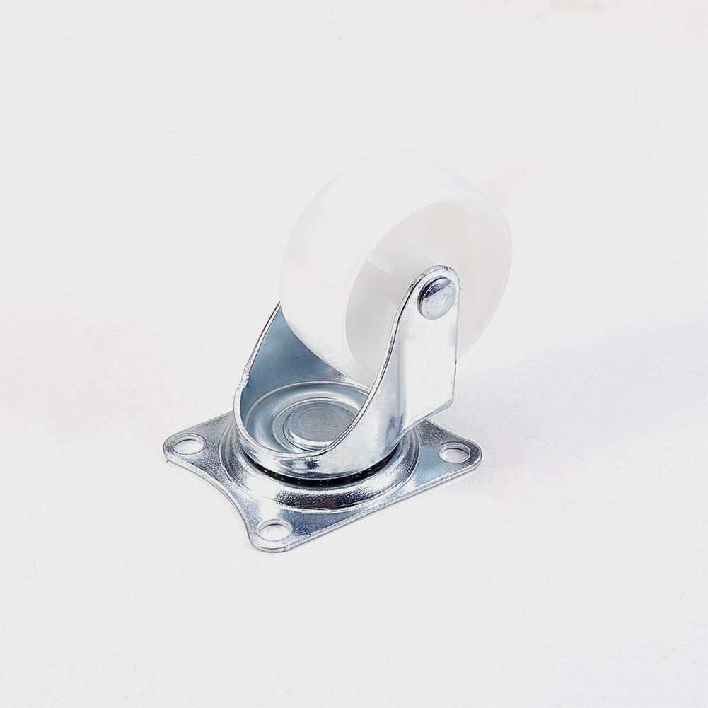 Caster Furniture,Rubbered Trolley Wheels , Castor Wheels,Furniture Casters,2" Flat Full Rotation Caster Wheel Swivel Plate 1 Pack 360 Degree Top Plate