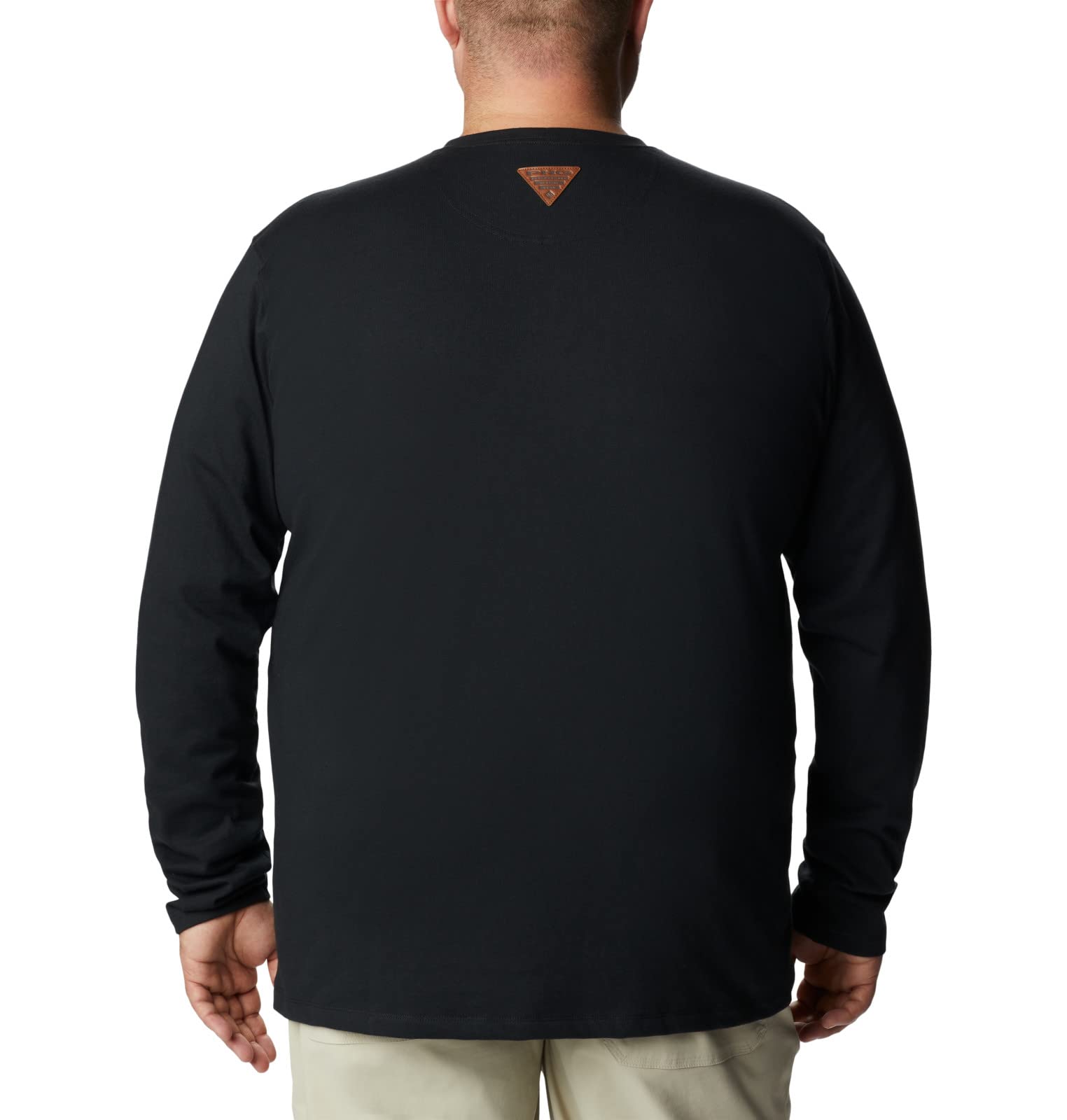 Columbia Men's Roughtail Work Long Sleeve Pocket Tee, Black, Large