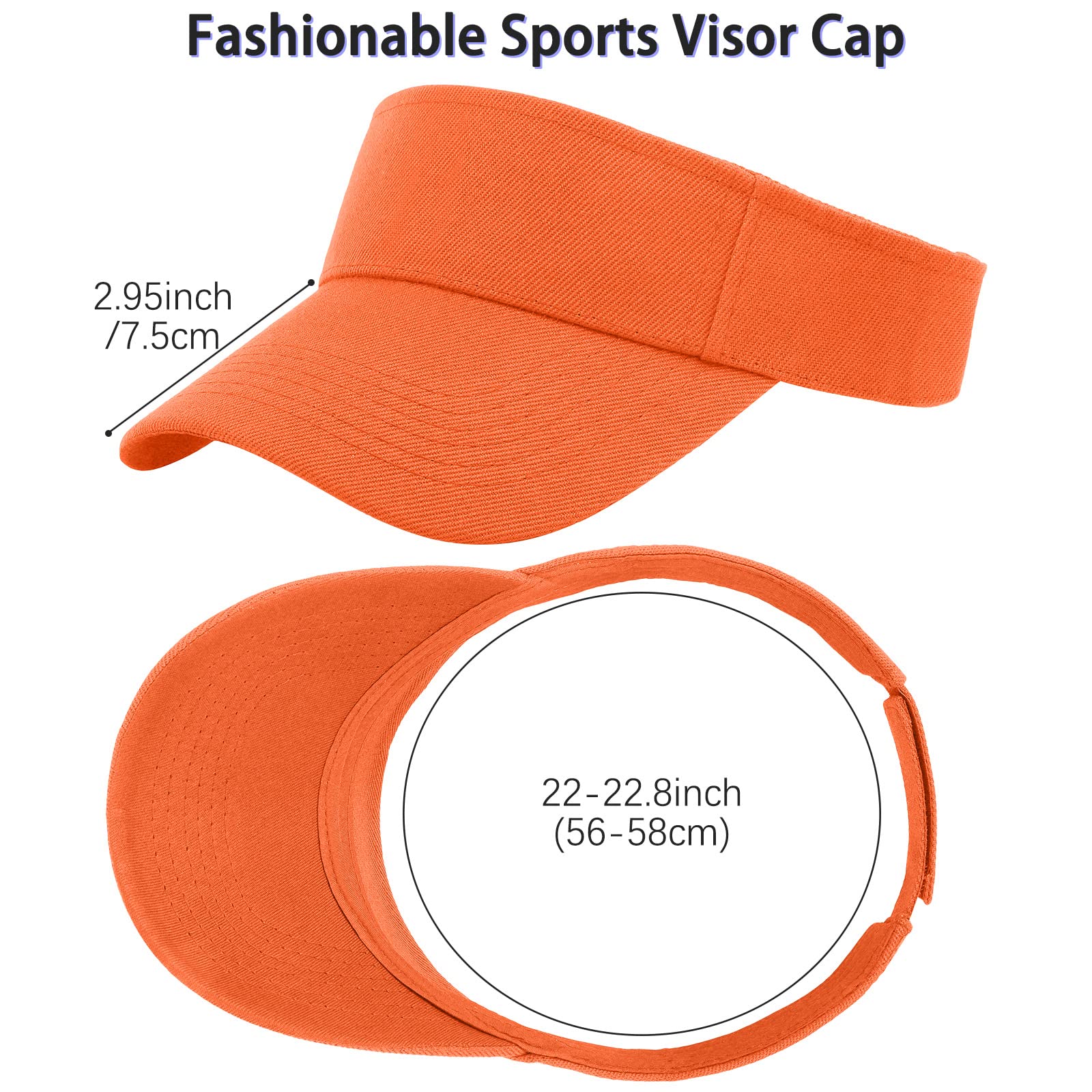 Cooraby 12 Pack Visor Cap Sun Protection Sports Visor Hats Summer Adjustable Wide Brim for Men and Women
