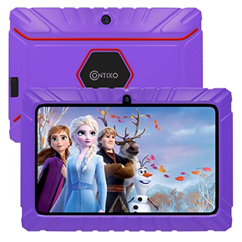 Contixo Kids Tablets Bundle - 7 inch 16GB Storage, Bluetooth, Android, Dual Cameras, Parental Control, Kids Bluetooth Headphone & 32GB microSD Card