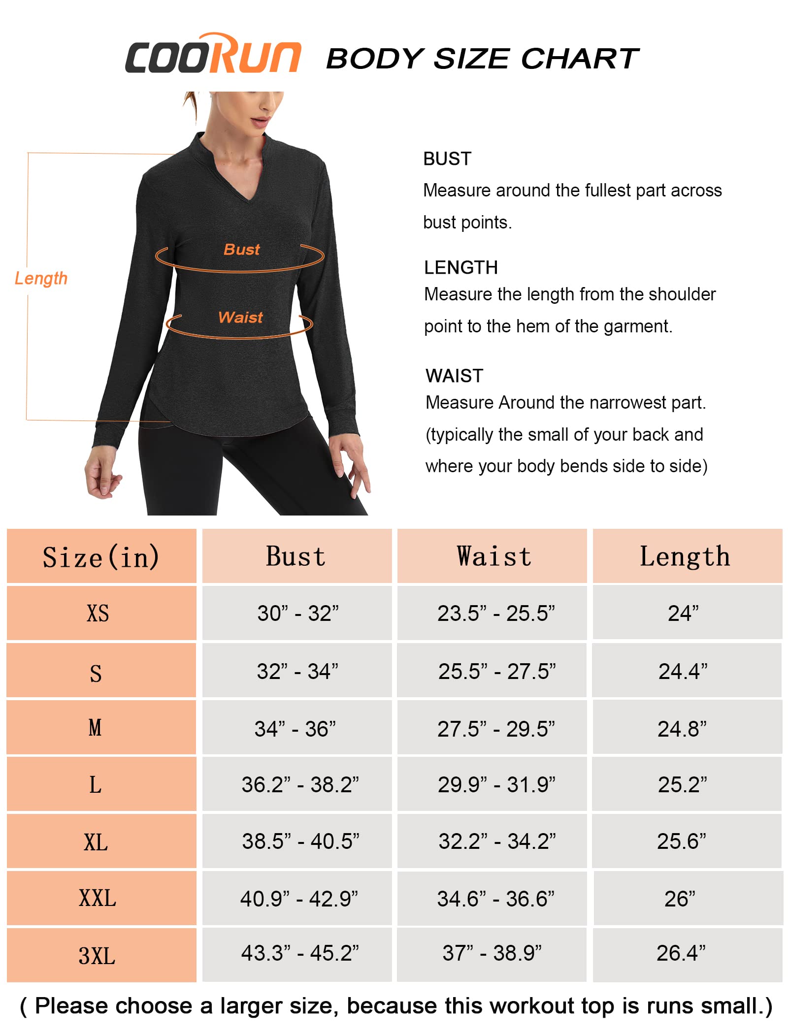 COOrun Long Sleeve Workout Shirts for Women Yoga Athletic Casual Tops Gym Running Breathable Shirt Quick Dry A_Blue Medium