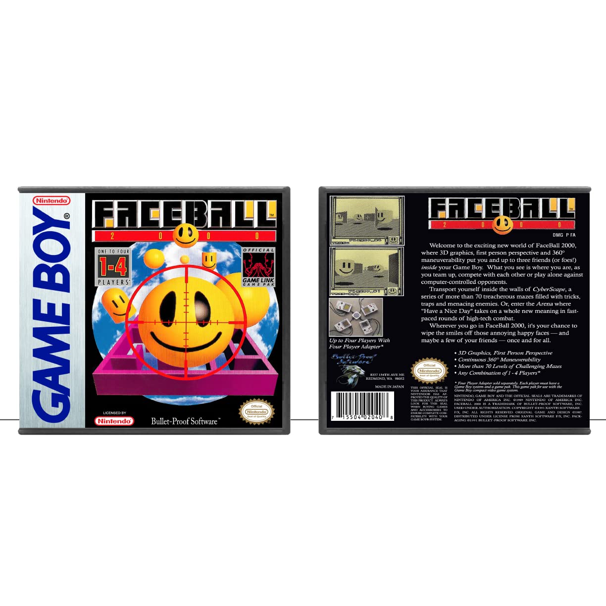 Faceball 2000 | (GB) Game Boy - Game Case Only - No Game