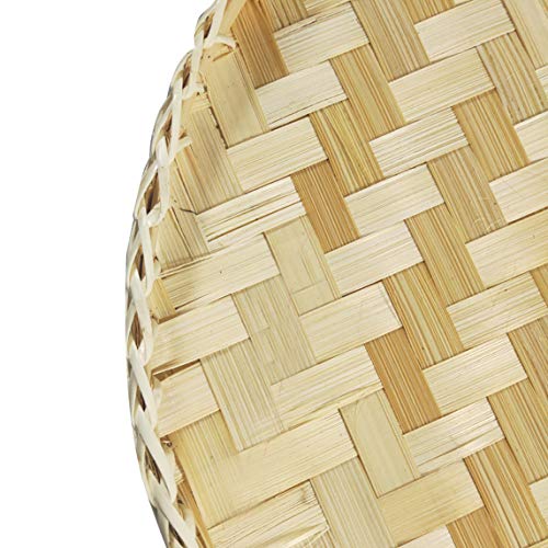 NewFerU Food Serving Tray Table Storage Plate Platter with Handles for 12" Bamboo Woven Dome Lid Cover to Keep out Bugs Flies for Picnic Party Bread Cake Pizza Dry Fruit Dessert Indoor Outdoor (1)