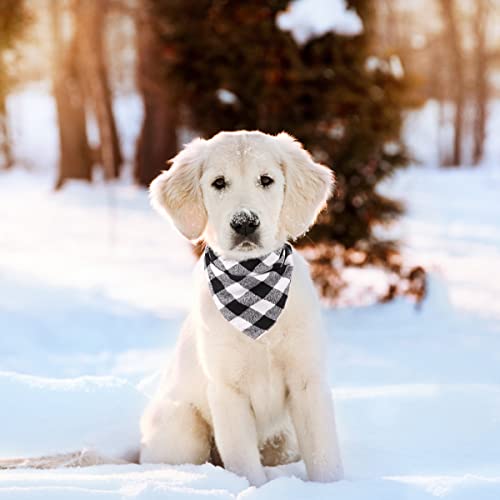 Kytely Christmas Dog Bandanas 2 Pack Winter Pet Dog Bandanas for Dogs Red White Small