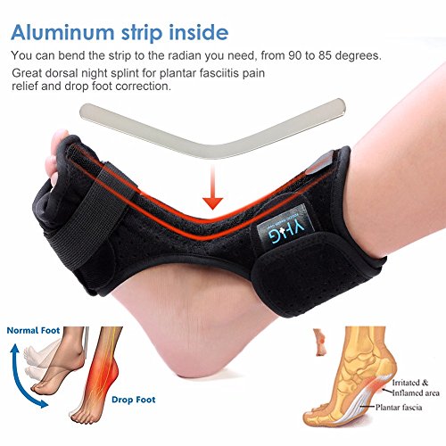 Night Splints for Plantar Fasciitis Dorsal Night Splint Foot Orthosis Stabilizer Foot Drop Ankle Splint Support Spiky Massage Ball