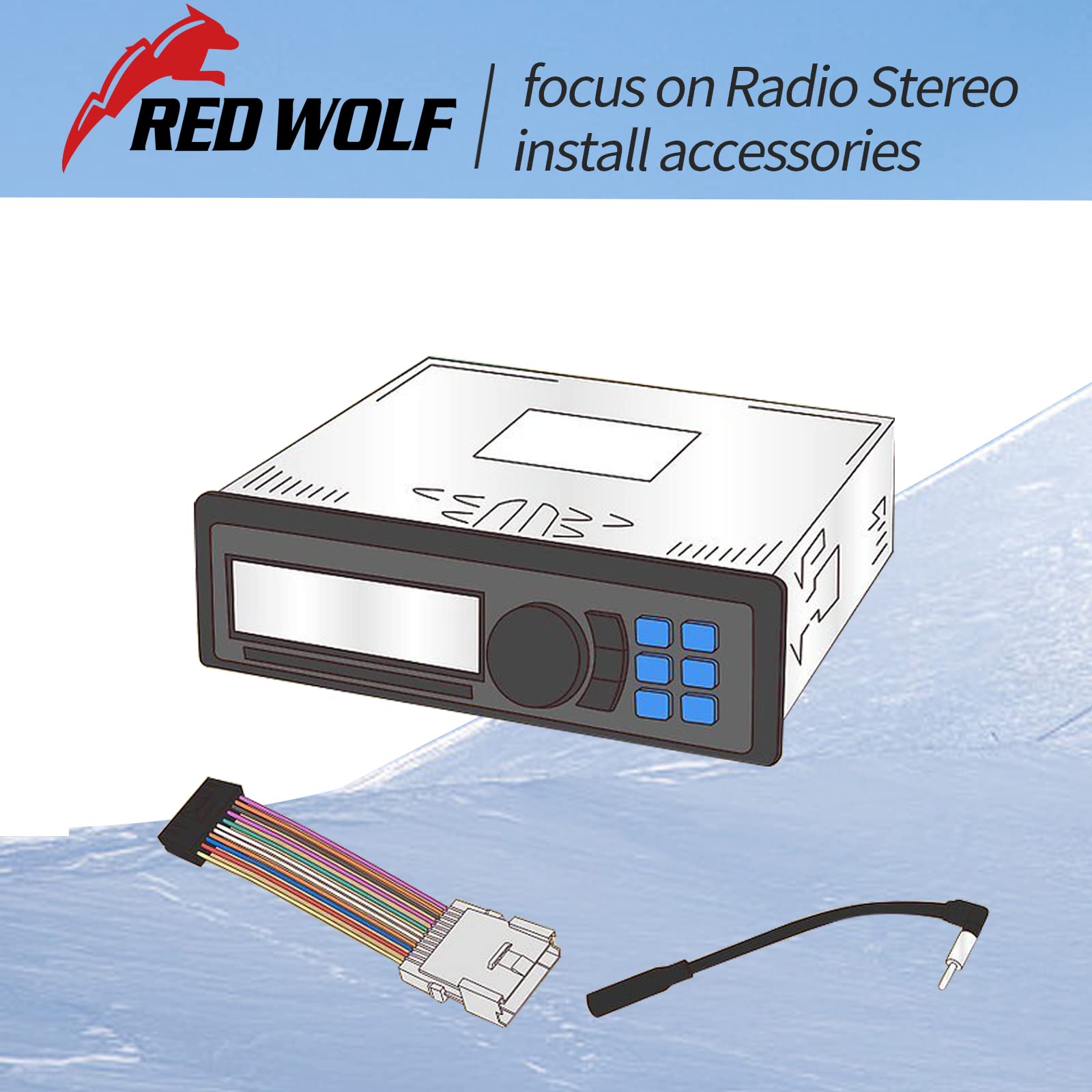 RED WOLF Radio Wiring Harness Connector Compatible with Mazda 2001-2017 Miata MPV Protege Car Stereo Wire Harness Adapter Mount on Aftermarket Head Unit Cable Plug