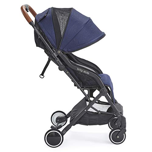 Contours - Bitsy Elite - Compact Fold Lightweight Stroller for Travel Adapter Free Infant Car Seat Compatibility - Sapphire Blue