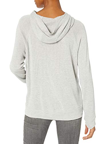 Daily Ritual Women's Sandwashed Modal Blend Popover Hooded Sweatshirt, Grey Heather, X-Large
