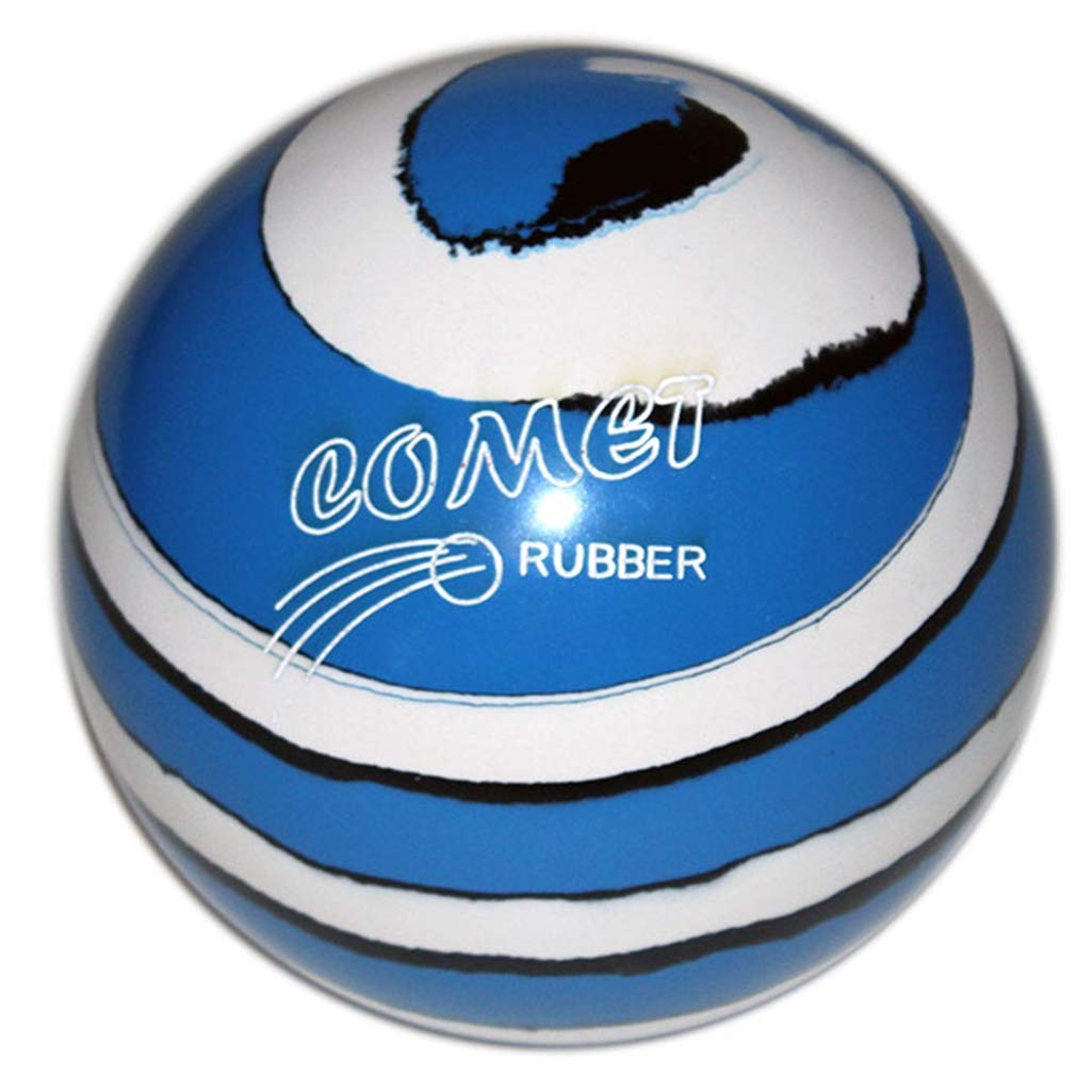 Bowlerstore Products Candlepin EPCO Urethane Commet Pro Rubber Bowling Ball 4.5"- Royal/Black/White 2lbs 6 oz