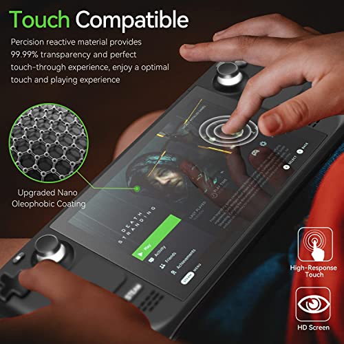 ivoler [2 Pack Screen Protector Matte Tempered Glass for Steam Deck 7 inch 2022, Matte Anti Glare Screen Protector with [Alignment Frame] Anti-Scratch Full Coverage Guard for Valve Steam Deck
