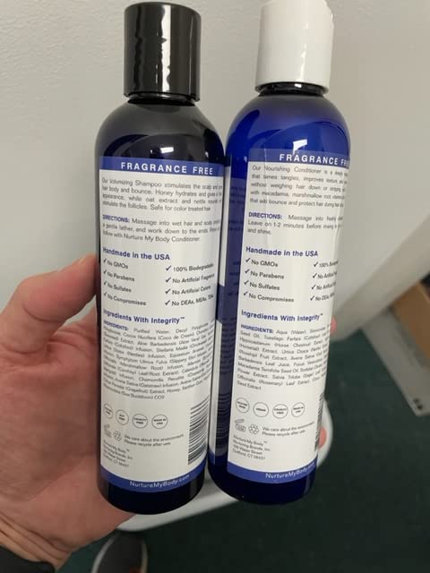 Nurture My Body Volumizing Hair Combo Pack | 8 oz. | Fragrance-Free Volumizing Shampoo & Nourishing Conditioner