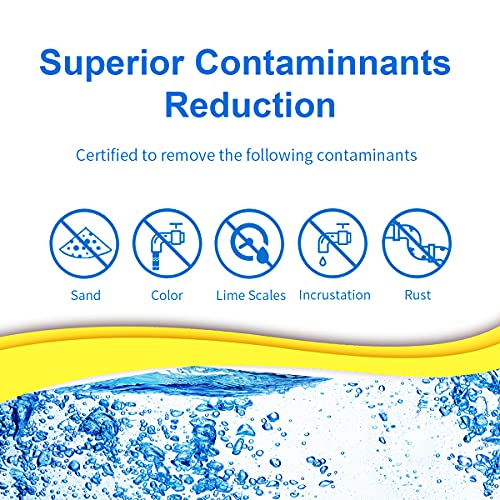 EXCELPURE 1 Micron 10" x 2.5" Whole House CTO Carbon Water Filter Cartridge Replacement for Home Countertop System, Dupont WFPFC8002, WFPFC9001, FXWTC, SCWH-5, WHEF-WHWC, WHCF-WHWC, CTO10, T01, 4PACK
