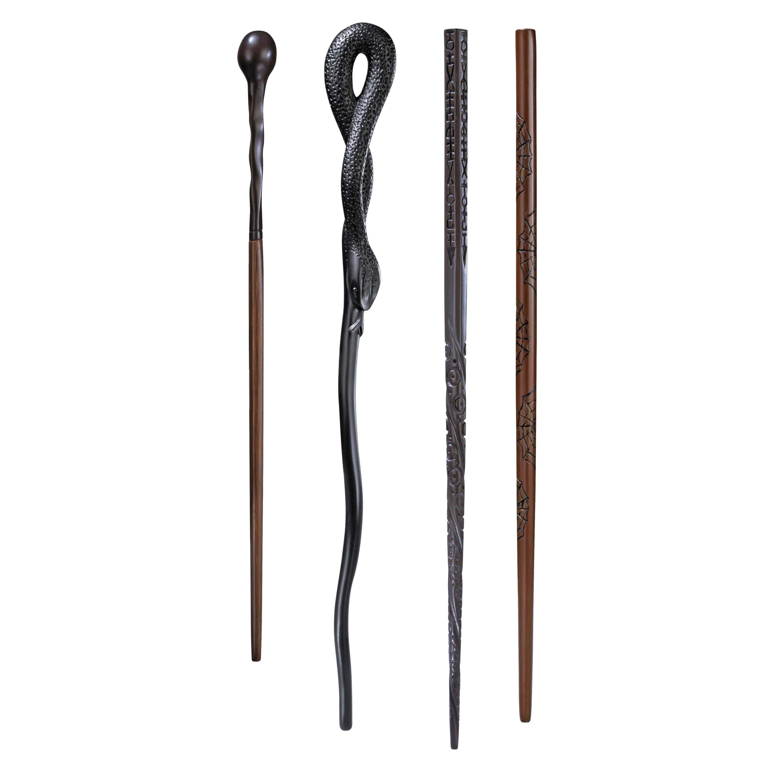 The Noble Collection Harry Potter Marauders Wand Set with Display Stand - 31.5in (43cm) 4 Wizard Wands with Marauders Map Display Stand - Officially Licensed Film Set Movie Props Wands Gifts