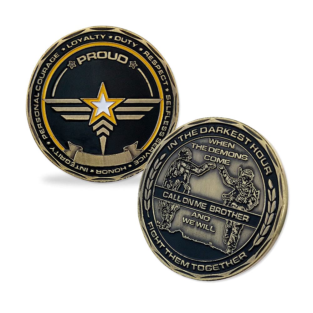 E-Coin U.S. Army Challenge Coin Brofist Soldier Veteran Gift
