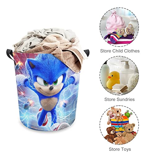 LIUDAINC Anime Laundry Basket, Portable, Durable Handle, Foldable Storage Box for Home/Dorm/Office/Bedroom Decor