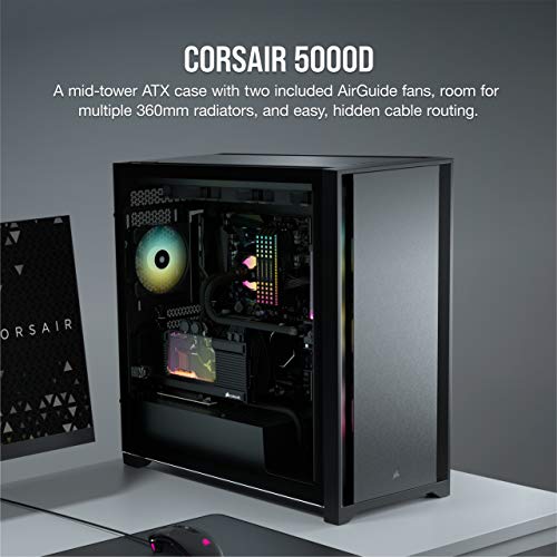 Corsair 5000D Tempered Glass Mid-Tower ATX PC Case - Black